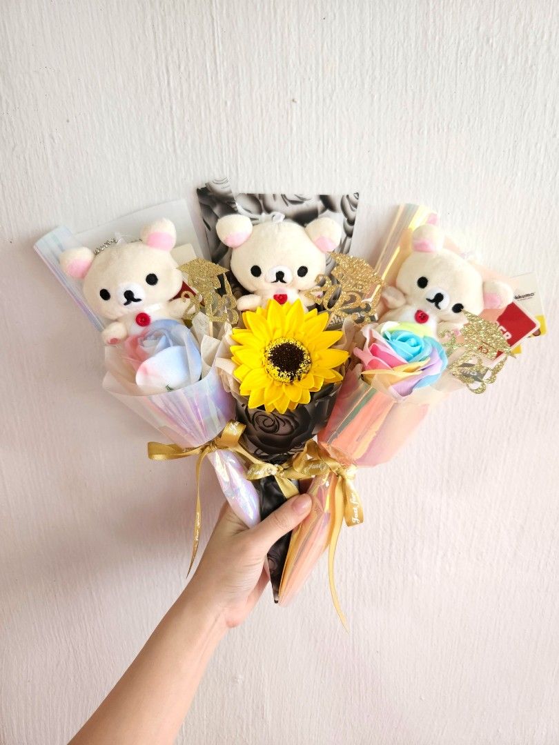 Rilakkuma Graduation Bouquet (FULLY SOLD, other sizes/bears available ...