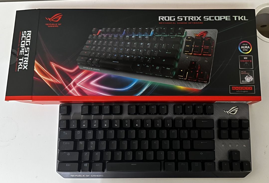 ROG Strix Scope TKL with Cherry MX Brown switches, Computers & Tech ...