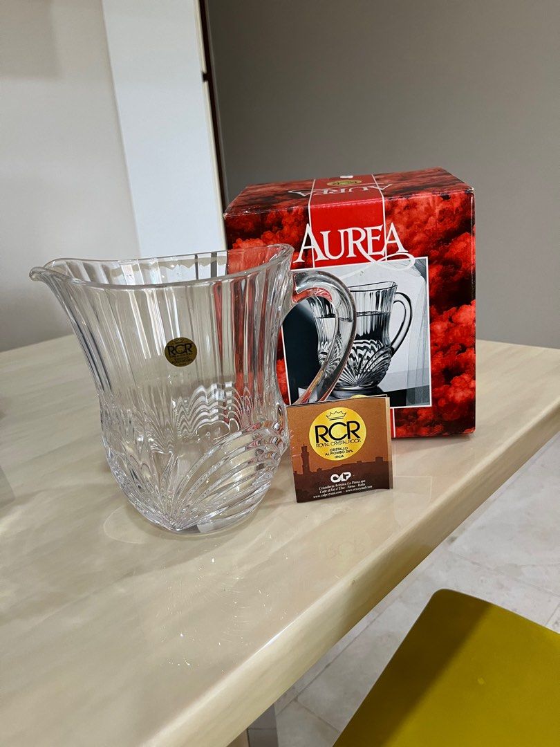 Royal crystal rock jug/pitcher (aurea), Furniture & Home Living ...