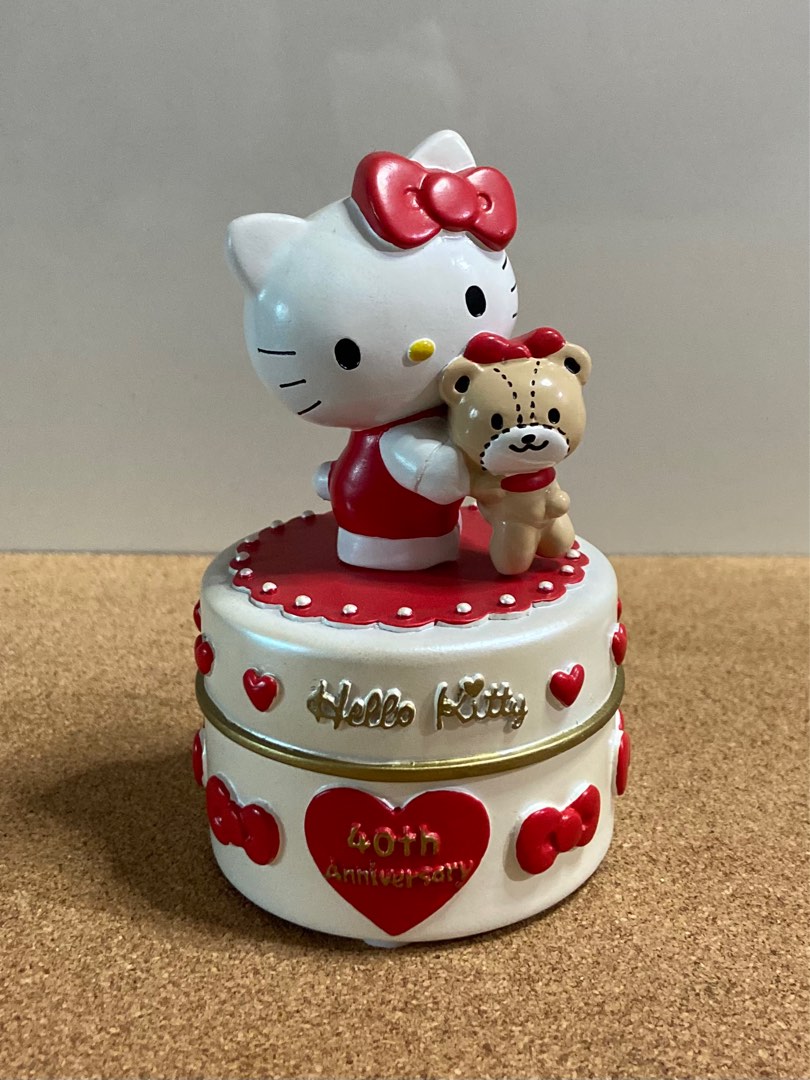 Sanrio Hello Kitty with Teddy 40th Anniversary Resin Trinket on Carousell