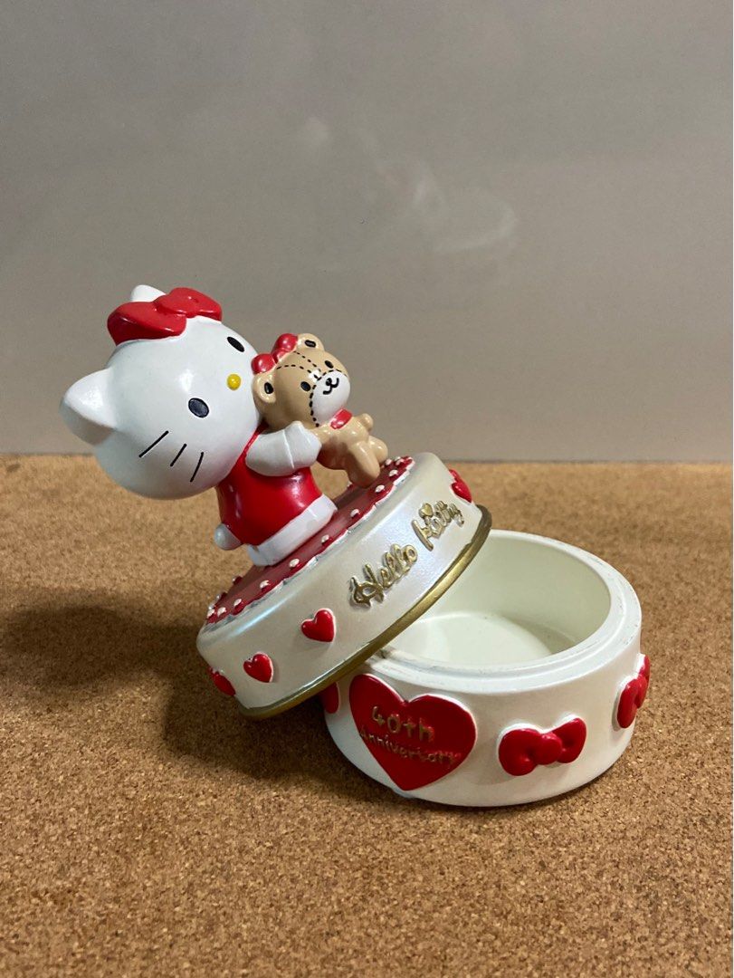 Sanrio Hello Kitty with Teddy 40th Anniversary Resin Trinket on Carousell