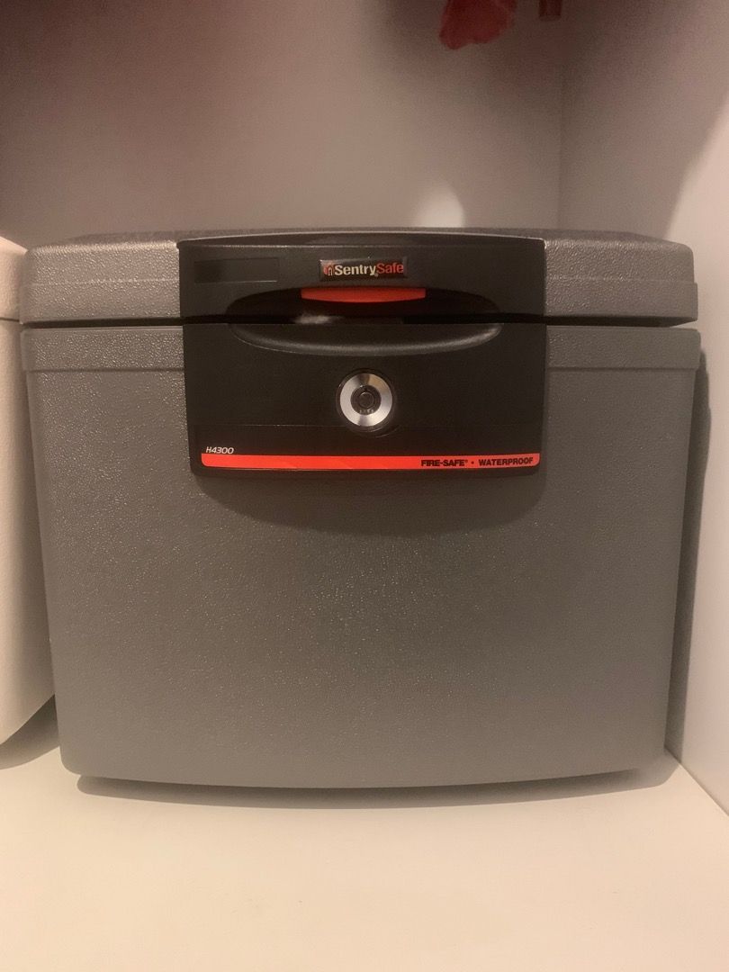 Sentry Safe grey fire-resistant and waterproof, Furniture & Home Living ...