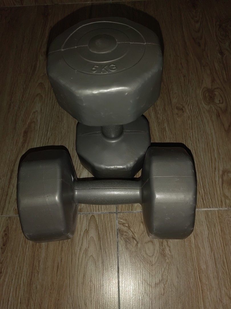 Set of 5kg Dumbbell x2, Sports Equipment, Exercise & Fitness, Weights ...