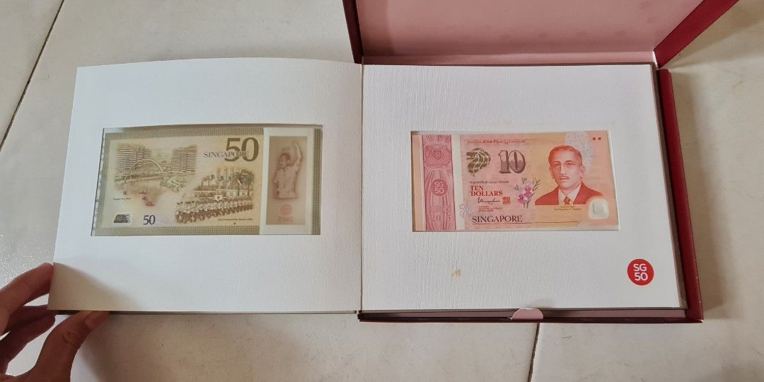 SG50 commemorative notes. 1 $50 note and 1 $10 note, Hobbies & Toys ...