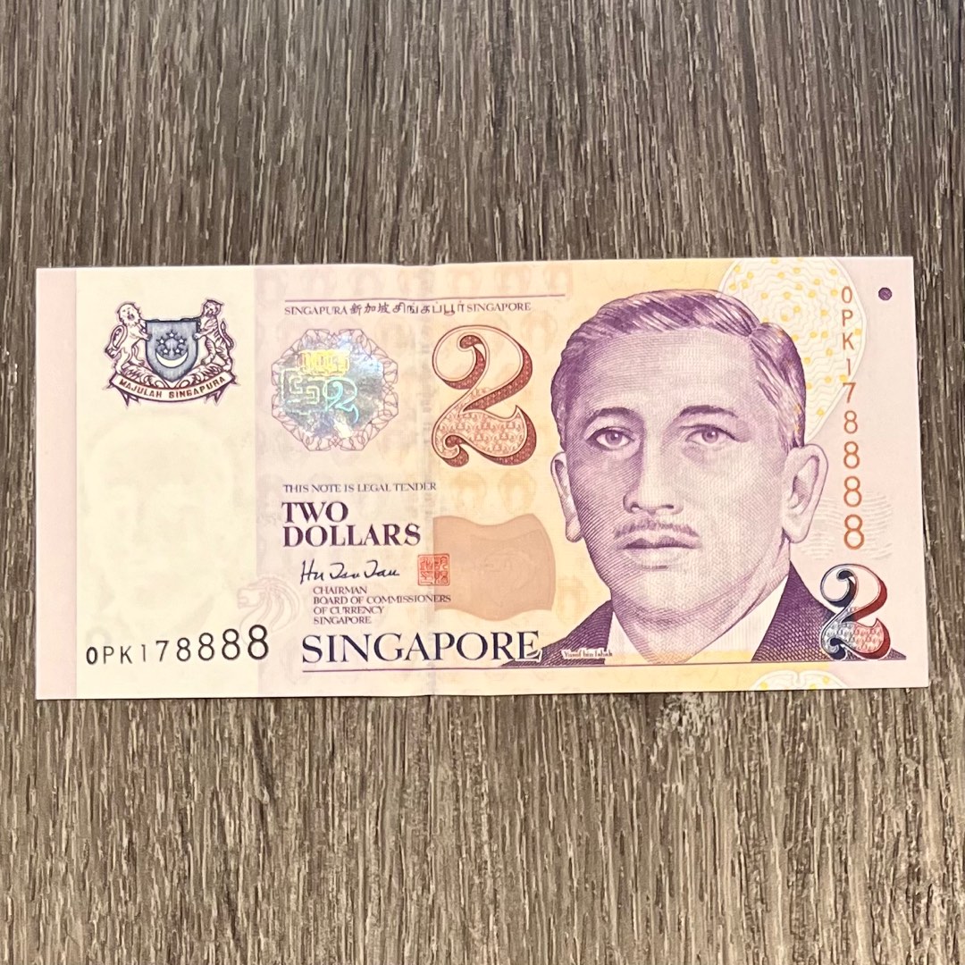 Singapore $2 Dollar Note Superb Numbers, Hobbies & Toys, Memorabilia ...