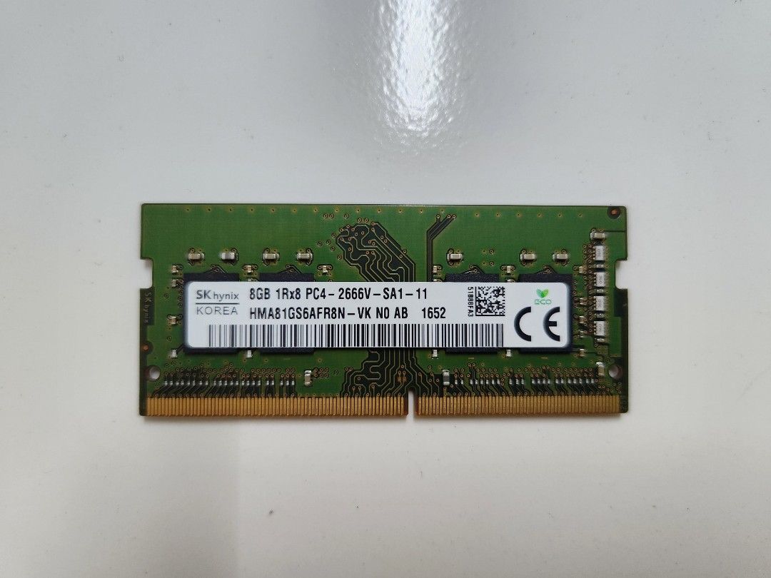 SK Hynix 8gb DDR4 Laptop Ram, Computers & Tech, Parts & Accessories ...