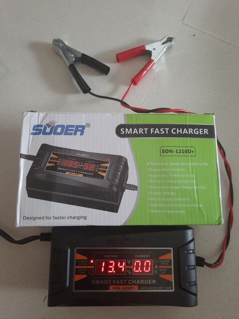 Smart fast car battery charger & motorcycle fast battery charger MODEL ...
