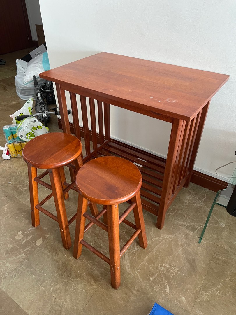 Solid wood standing height worktop/ bar countertop., Furniture & Home ...