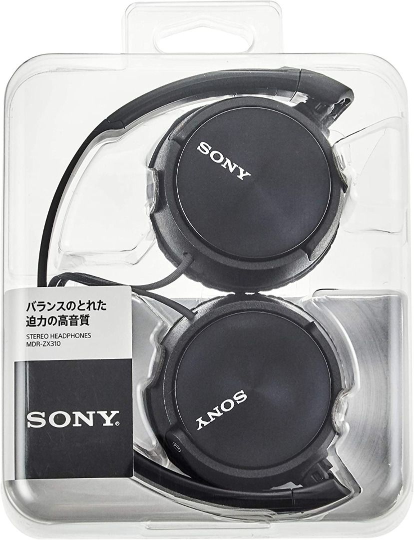 Sony MDR-ZX310 On-Ear Headphones (Black), Audio, Headphones & Headsets ...