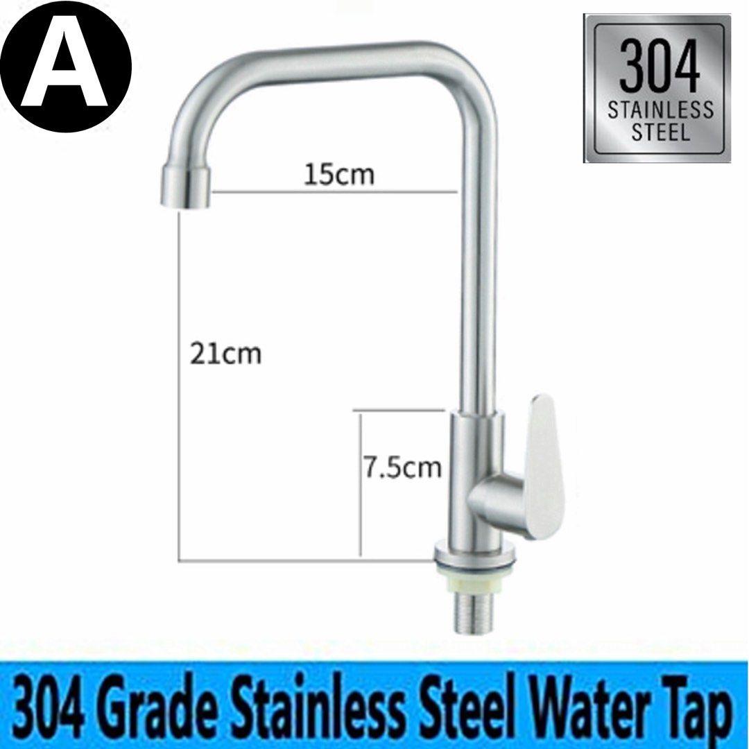 Tap Stainless Steel 304 Basin , Furniture & Home Living, Bathroom ...