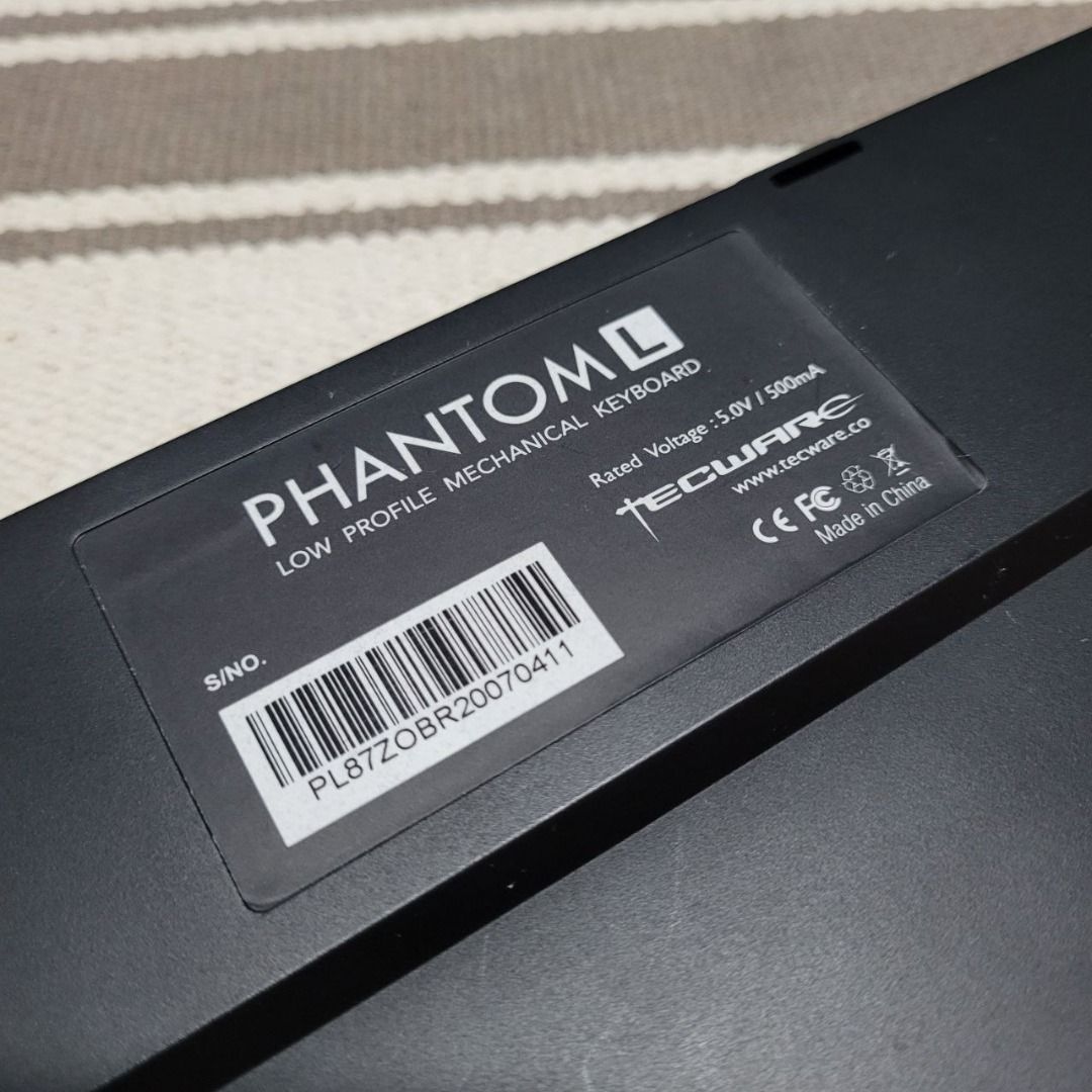 Wired Tecware Phantom L, Low Profile Mechanical Keyboard, RGB LED, Outemu Brown Switch ...