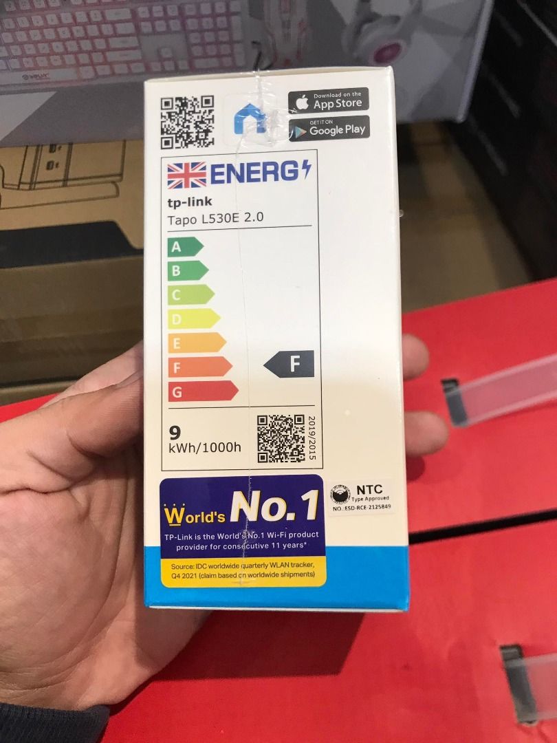 Tp-Link Tapo L530E Smart Wi-Fi Multicolor Dimmable Light Bulb ...