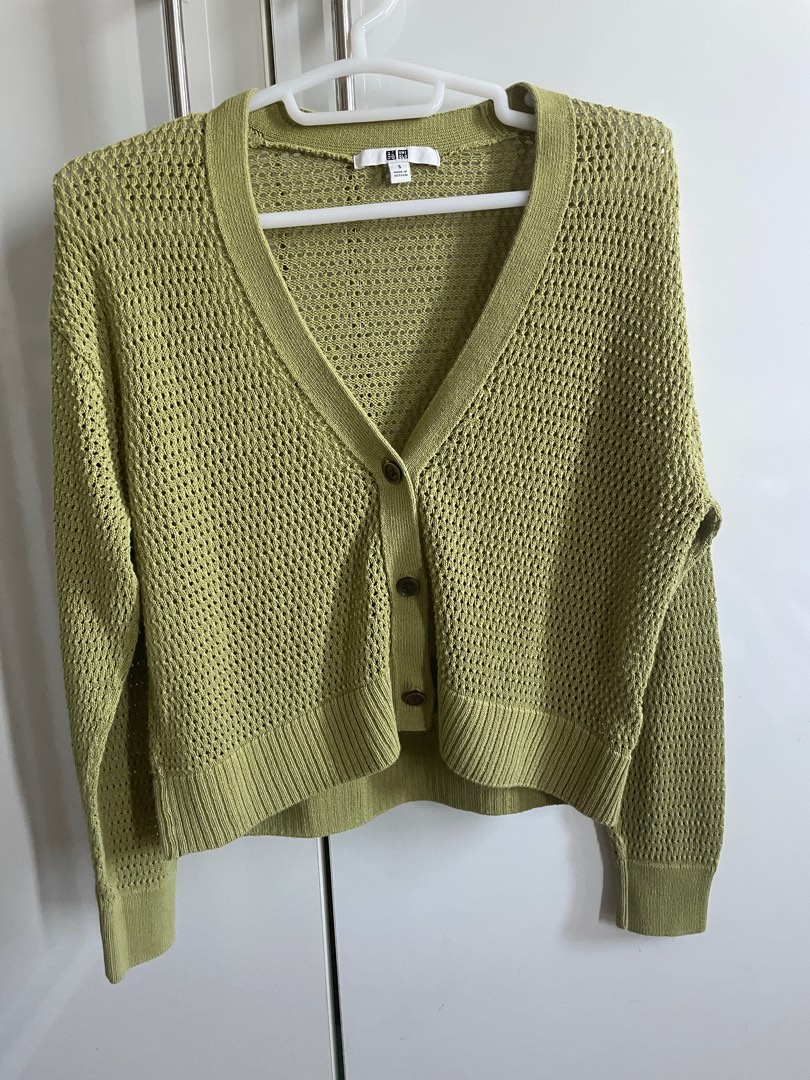 Uniqlo mesh long sleeve short cardigan, Women's Fashion, Coats, Jackets ...