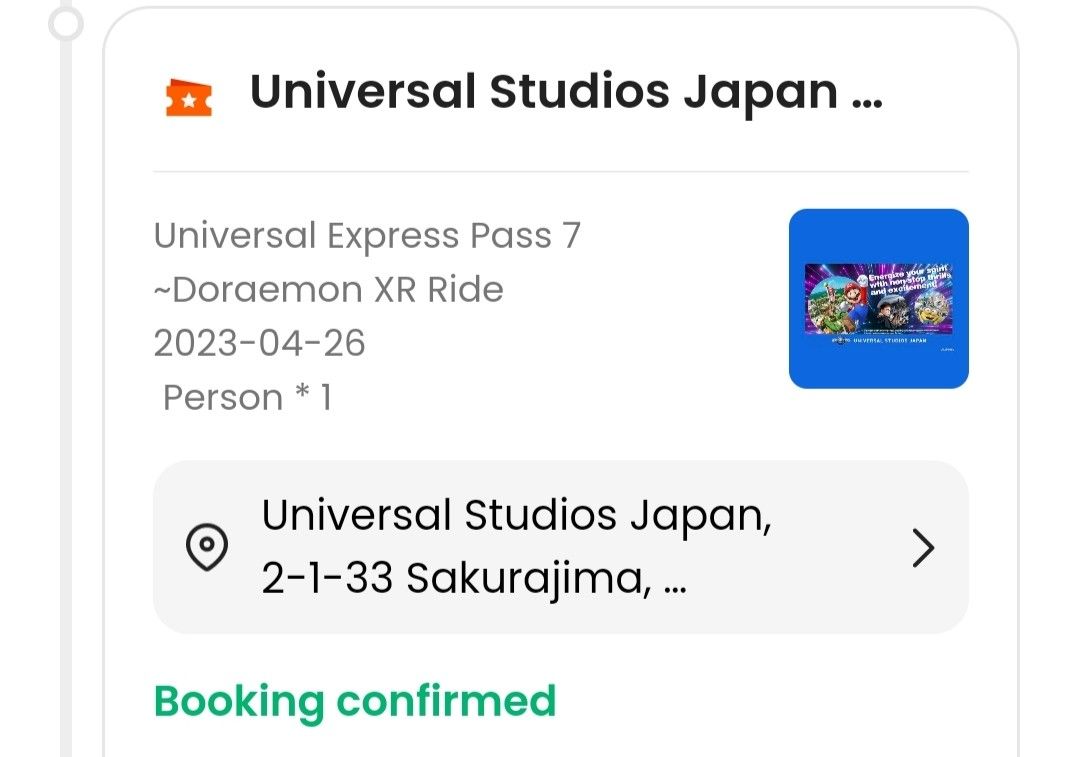 USJ Express Pass - 7 - Doraemon XR Ride, Tickets & Vouchers, Vouchers ...