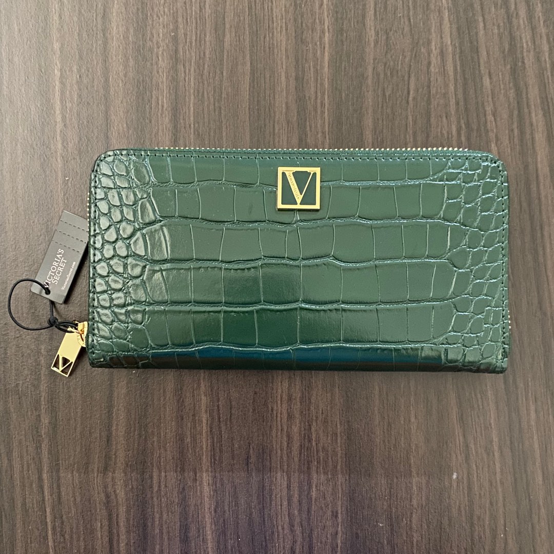 Victoria Secret Croc Wallet Emerald on Carousell