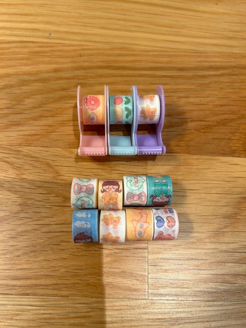 Washi tapes + tape cutter (whole set), Hobbies & Toys, Stationery ...