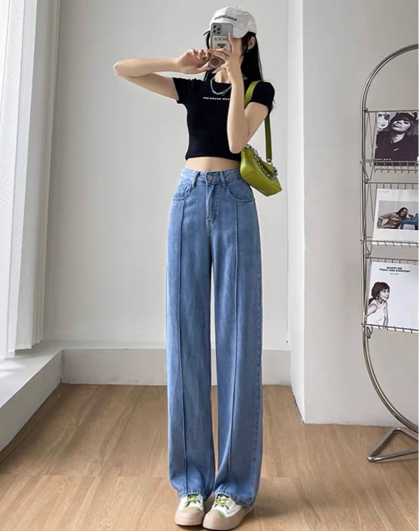Demin High Waist Jeans Womens Fashion Bottoms Jeans And Leggings On 4648