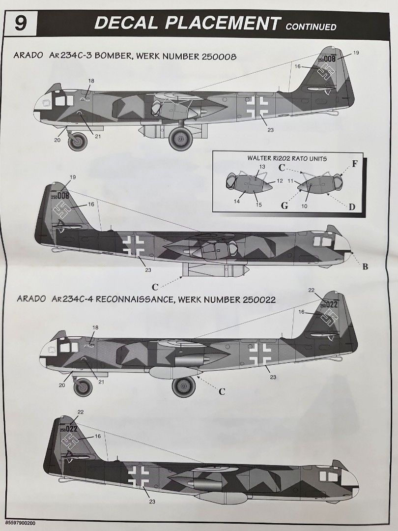 1/48 #85-5979 Monogram Pro-Modeller German Luftwaffe Recon / Bomber ...
