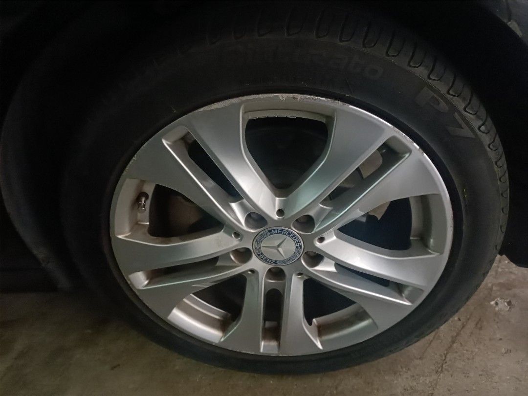 17" Original Mercedes Rims, Car Accessories, Tyres & Rims on Carousell