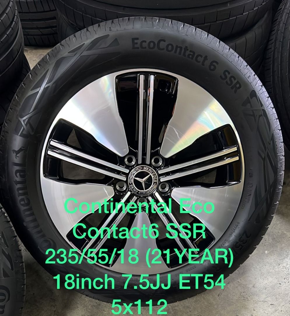 18" Mercedes Benz Original rims & Continental EcoContact 6 tyres, Car Accessories, Tyres & Rims ...