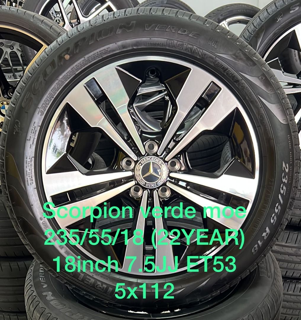18" Mercedes Benz Original rims & Scorpion Verde tyres, Car Accessories, Tyres & Rims on Carousell