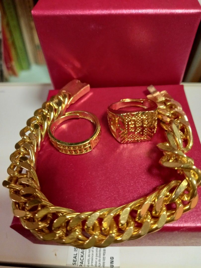 24k Gold Package (3 items), Men's Fashion, Watches & Accessories ...