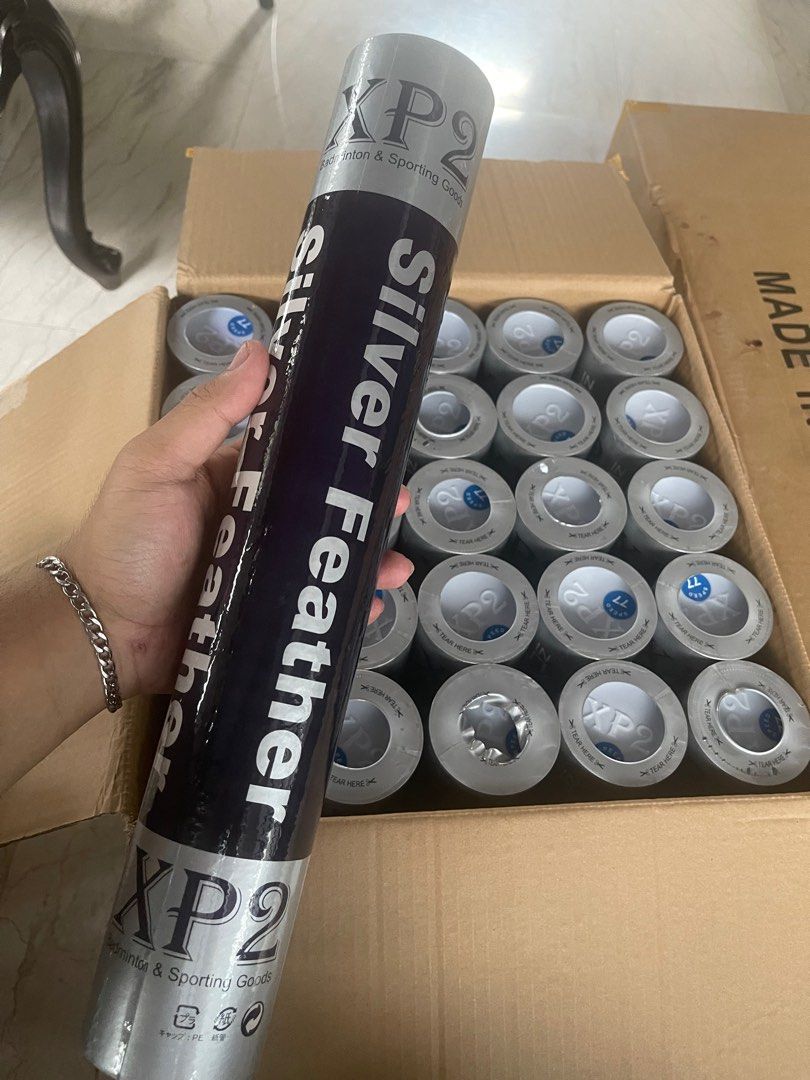25 tubes XP2 Silver (Badminton Shuttlecock), Sports Equipment, Sports ...