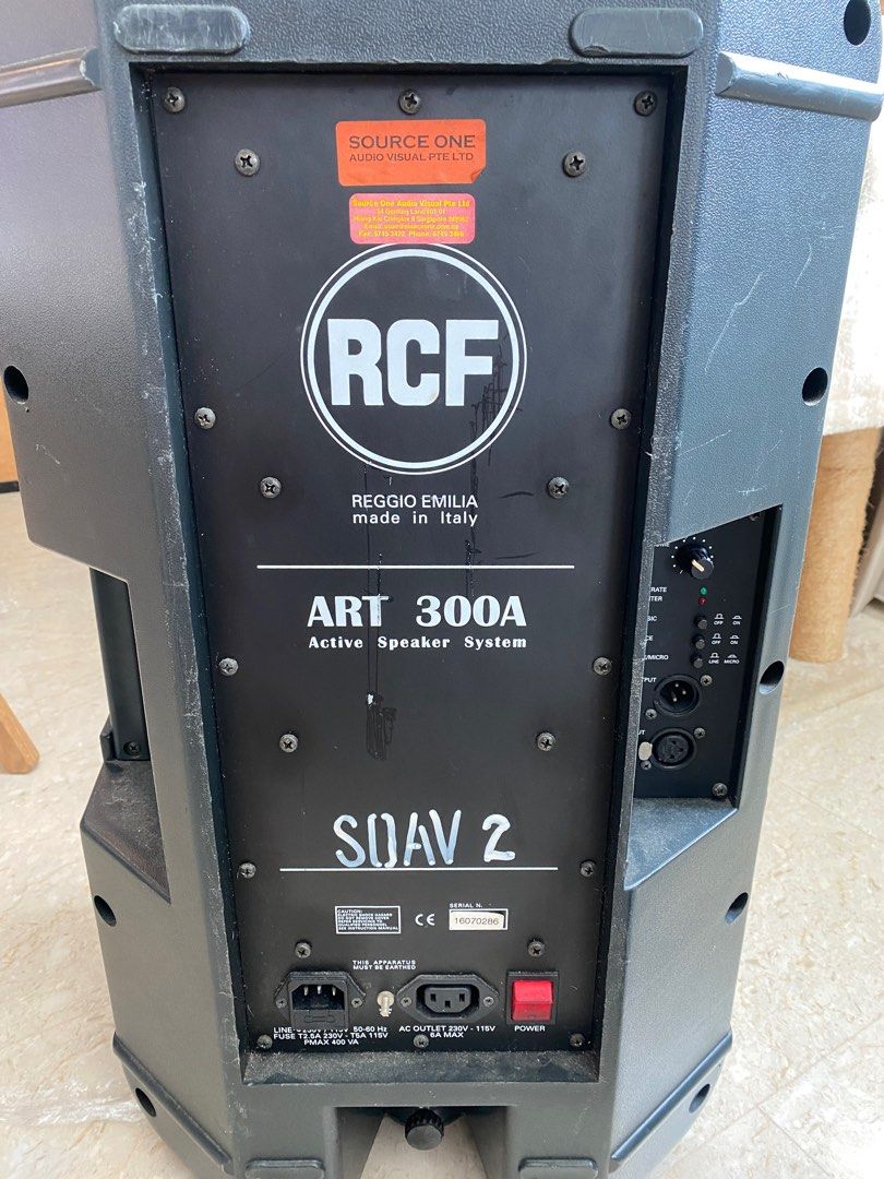 2 x RCF Speakers, Audio, Soundbars, Speakers & Amplifiers on Carousell