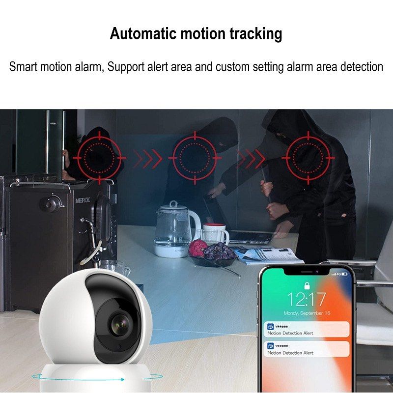 Yoosee 5G/2.4G PTZ Dual-Band 1080P Full-HD Wireless Smart IP Camera ...