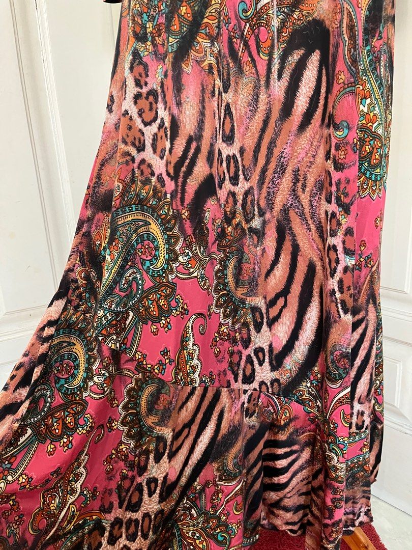 ⚠️ NO NEGO Home Dress Coklat Macan Panjang, Fesyen Wanita, Pakaian ...