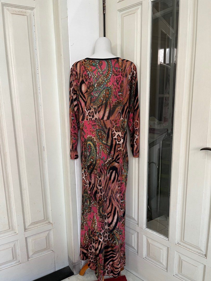 ⚠️ NO NEGO Home Dress Coklat Macan Panjang, Fesyen Wanita, Pakaian ...
