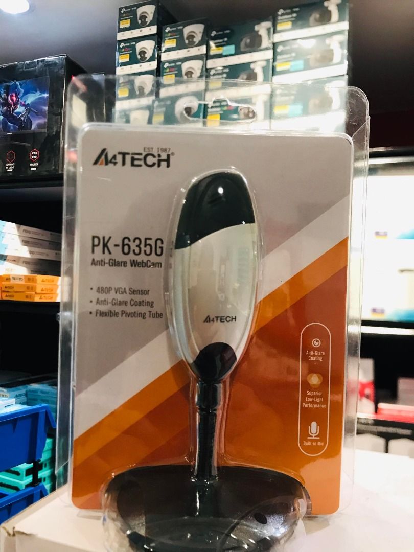 A4Tech PK-635G 480P Anti Glare Web Camera with Mic, Computers & Tech ...