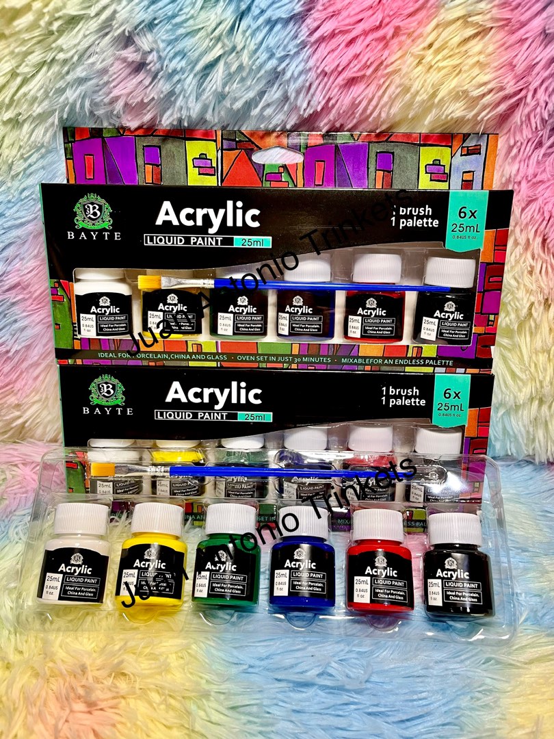 Acrylic Liquid Paint Non-Toxic Washable Paint Set on Carousell