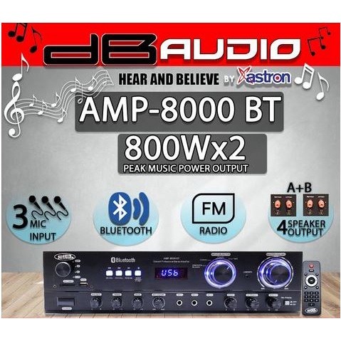 AMP-8000BT DB Audio Amplifier w/ BT, Audio, Soundbars, Speakers ...