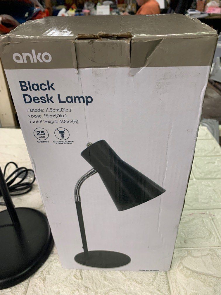 Anko Black Desk Lamp, Furniture & Home Living, Lighting & Fans ...