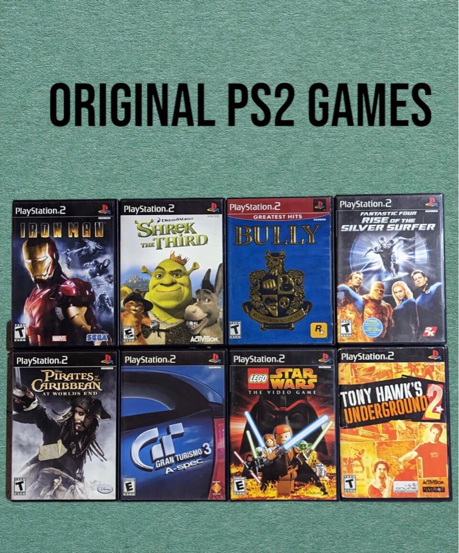 Assorted PS 2 Games (Shrek, Bully, Ironman, Tony Hawk and GT3 SOLD ...