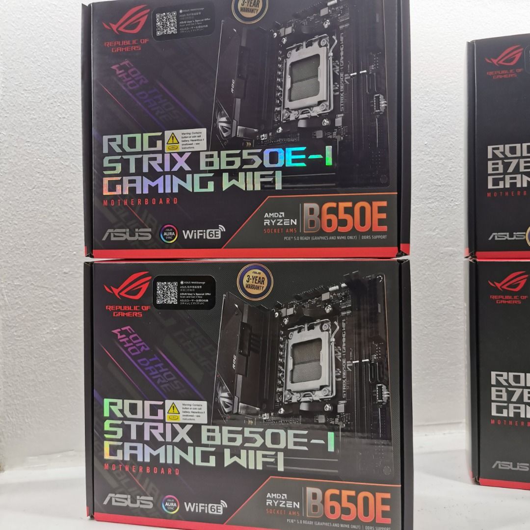 Asus ROG Strix B650E-I Gaming Wifi AM5 AMD ITX Motherboard, Computers ...