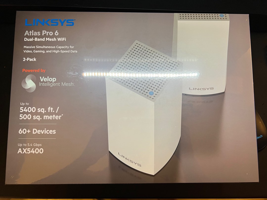 Linksys Atlas Pro 6 MX5502 - Dual-Band AX5400 Mesh WiFi 6 System 2-Pack, Computers & Tech, Parts ...