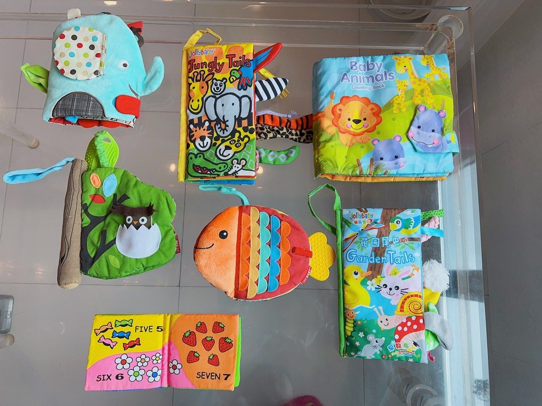 Baby Soft Books Set of 7 Sensory Play Sounds Stimulation Learning ...