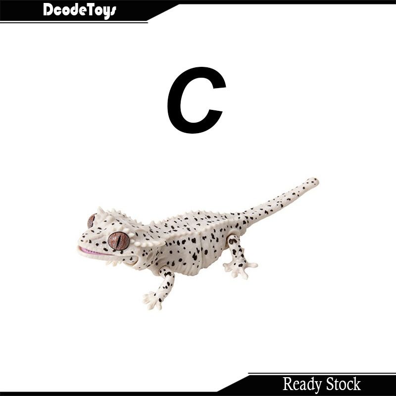 Bandai Crested Gecko Gashapon 角守宫 蜥蜴 gasha lizard Insect Bug Movable ...