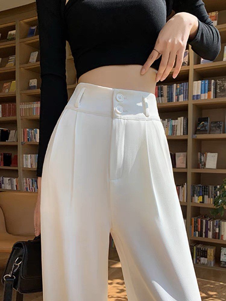 Basic Bottom Long Pants Jeans OL Office Wear, Women's Fashion, Bottoms ...