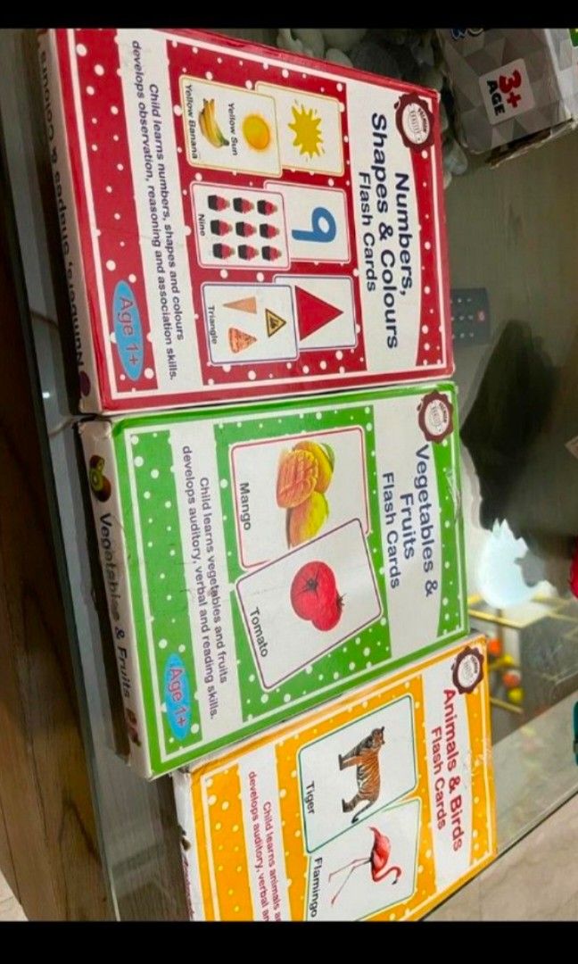 Big size Number Shape Fruits Vegetables Animals and Birds Flashcards ...