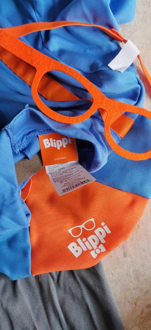 Blippi Complete Costume Original Merchandise Jumpsuit, Babies & Kids ...