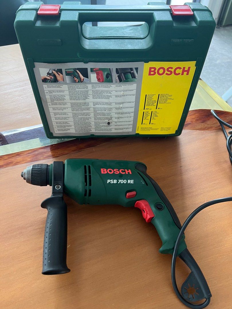 Bosch drill PSB 700 RE, Furniture & Home Living, Home Improvement ...