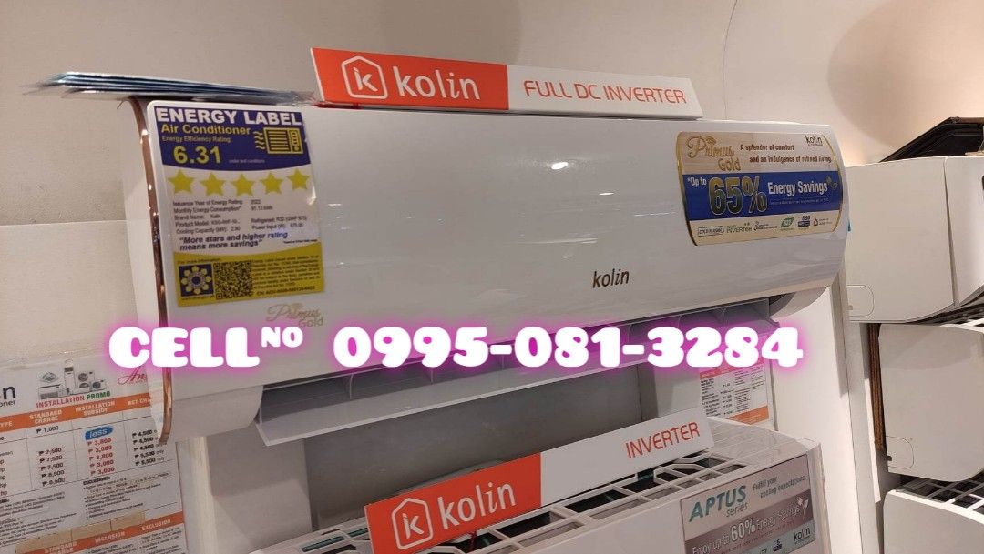 Brand New Kolin Split Type Aircon Primus Gold Full DC Inverter 1hp 1 ...