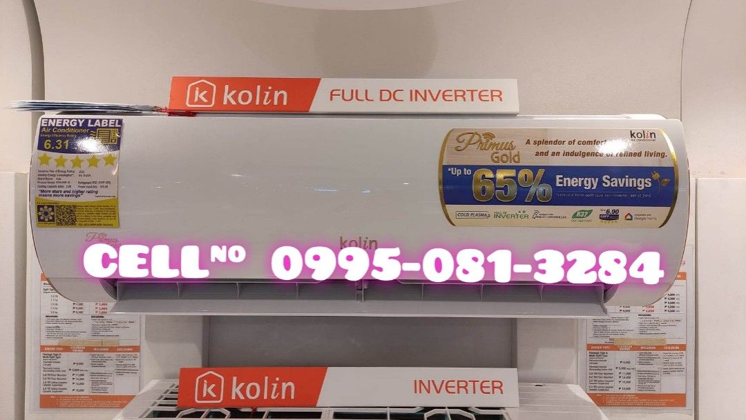 Brand New Kolin Split Type Aircon Primus Gold Full DC Inverter 1hp 1 ...
