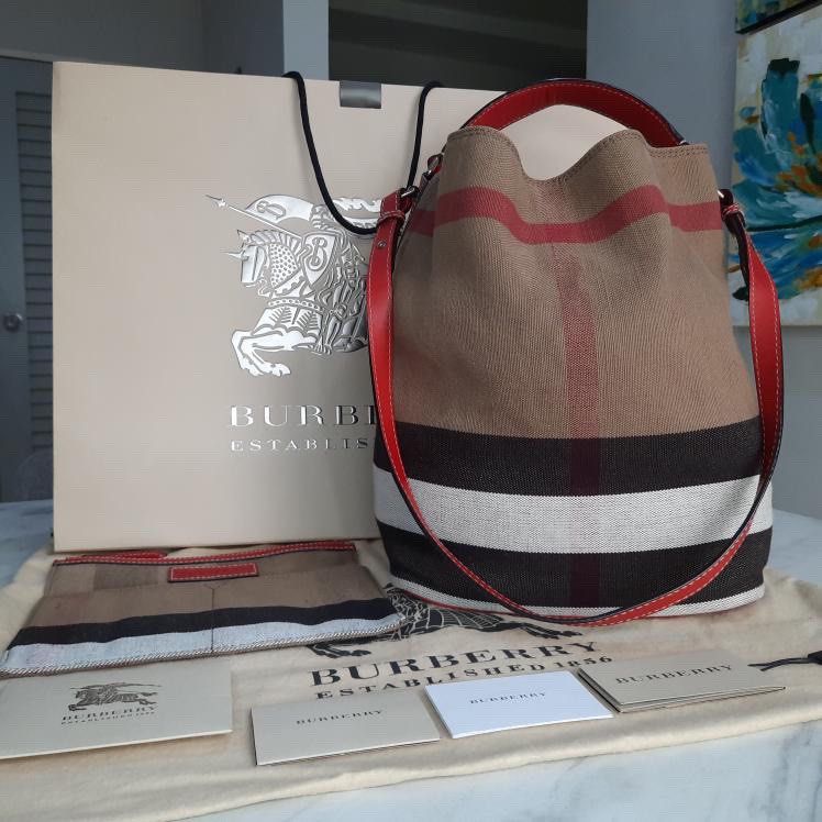 Burberry Bucket Bag, Luxury, Bags & Wallets on Carousell