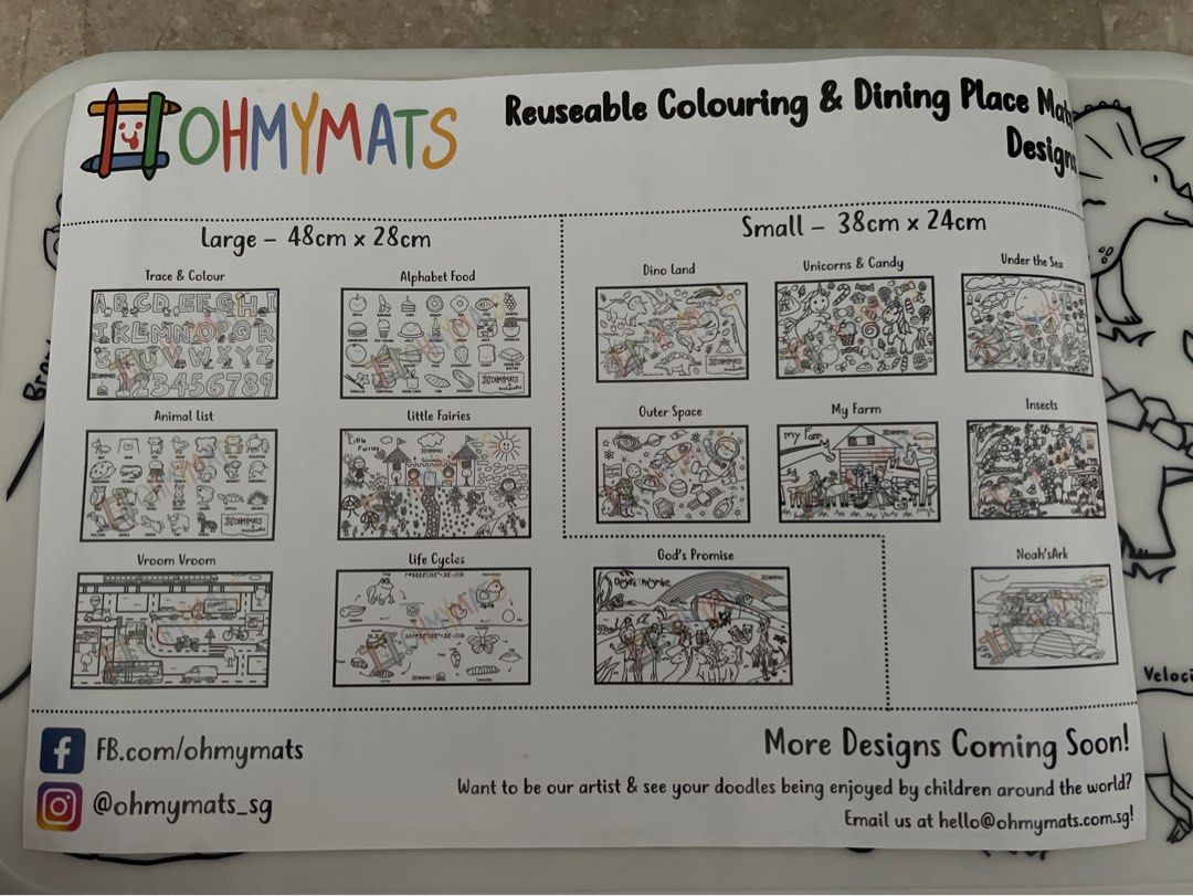 Busy May - reusable coloring mat, Hobbies & Toys, Stationery & Craft ...