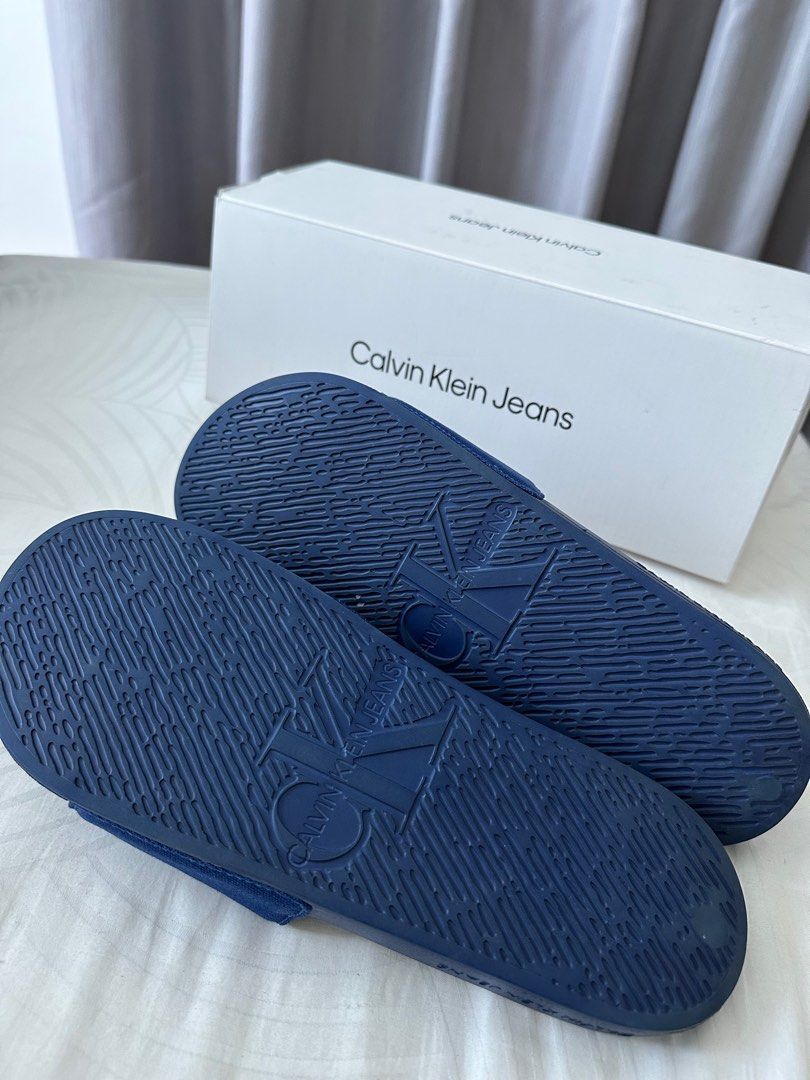 Calvin Klein CK slides, Men's Fashion, Footwear, Flipflops and Slides ...