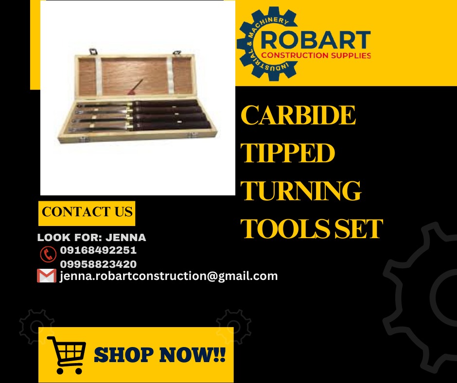 CARBIDE TIPPED TURNING TOOLS SET, Commercial & Industrial, Construction ...